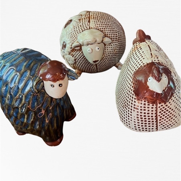 Art | Vintage Bundle Stoneware Pottery Clay Ceramic Glazed Farm Figures ...